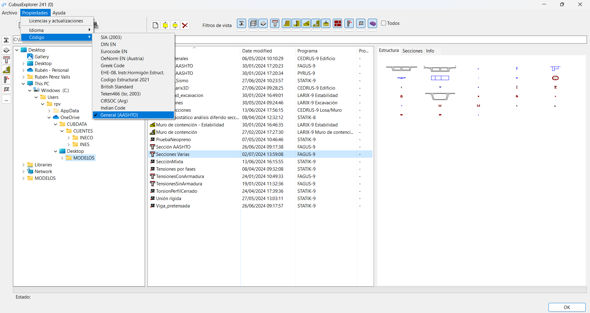Selecciono la normativa AASHTO pero no se actualizan los parámetros de análisis ¿Qué puedo hacer ...