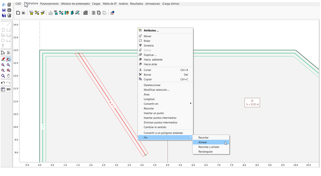 How can wall or beam terminations be aligned? – Cubus-Software (English)